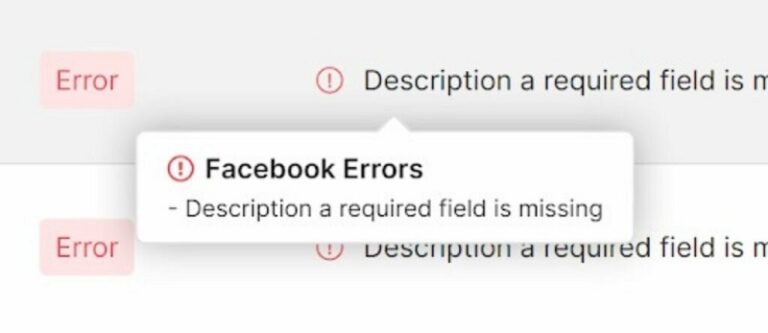 Most Common Facebook Product Feed Errors and How to Fix It