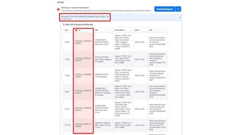 Most Common Facebook Product Feed Errors and How to Fix It